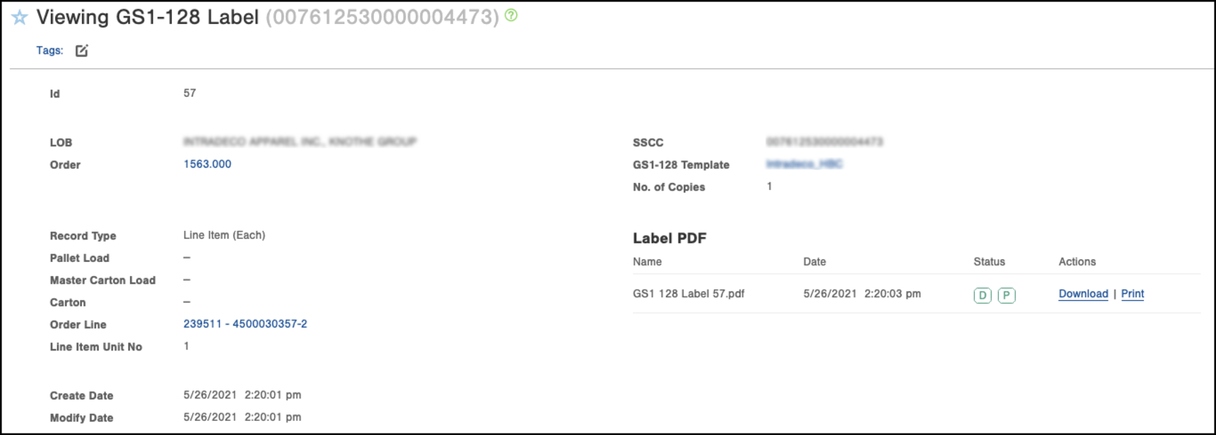 Use Case for Discovering How Data Shows on a GS128 Label