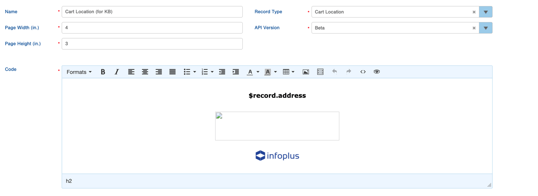 Example Barcode Templates