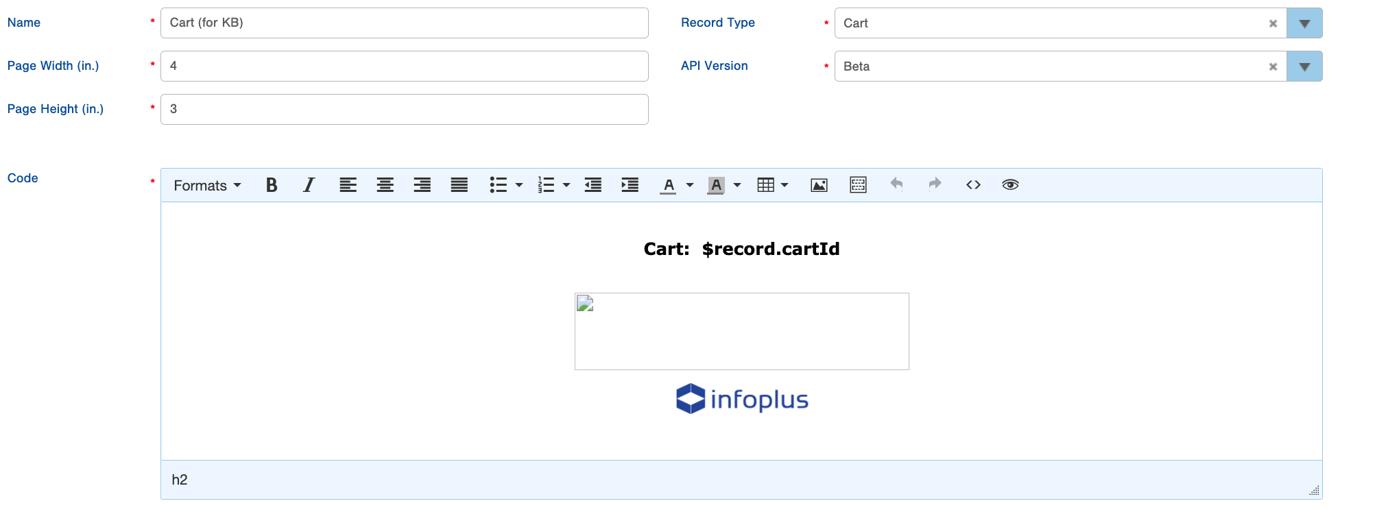 Example Barcode Templates